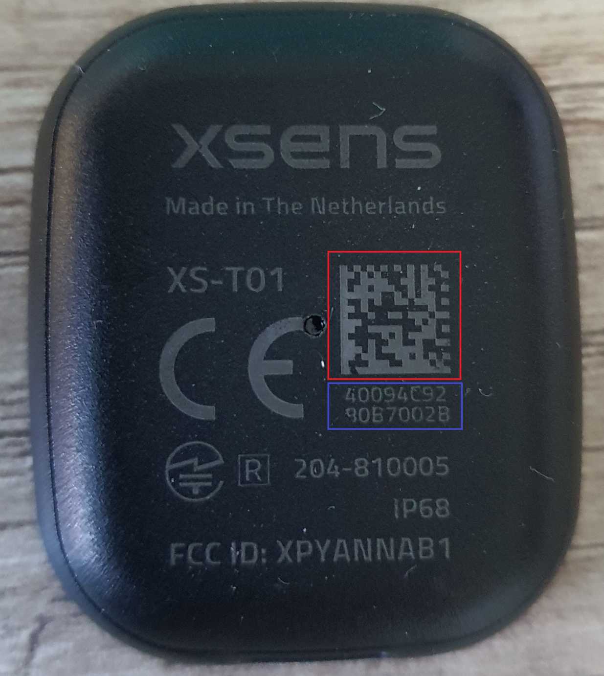 Serial Number on Movella DOT