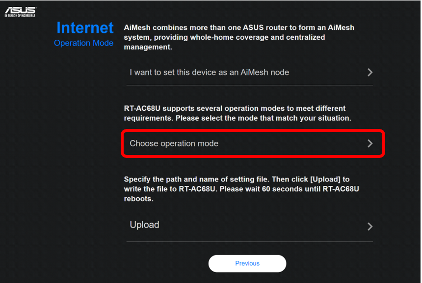Change Asus from Router to Wireless Access Point Mode and Get Hardware ...