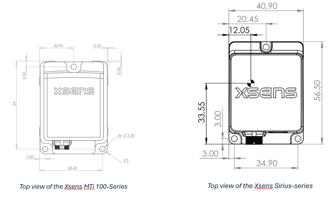 Migration: Xsens MTi 100-series to Xsens Sirius series