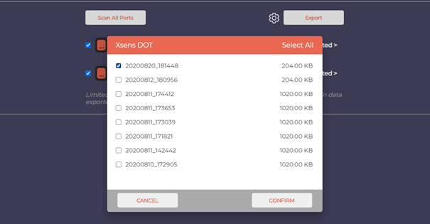 Movella DOT Data Exporter
