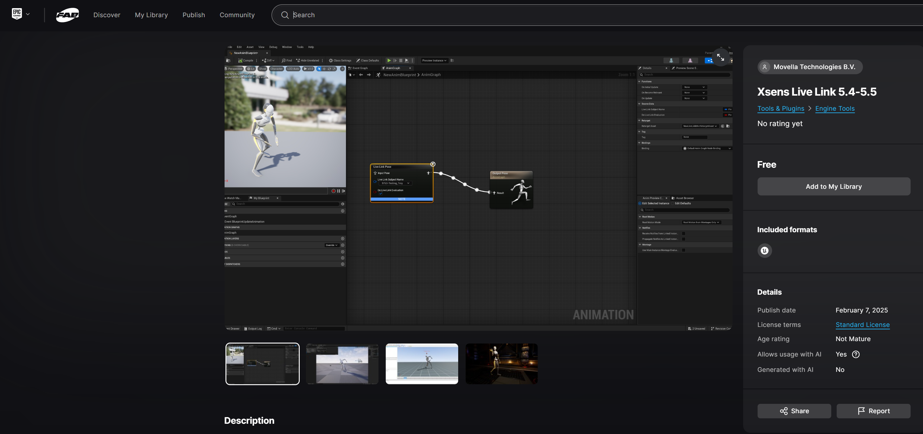Xsens Unreal Live Link Plugin UE5